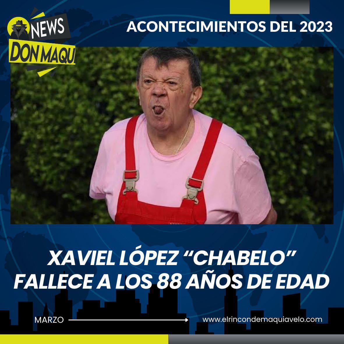 XAVIEL LÓPEZ "CHABELO" FALLECE A LOS 88 AÑOS DE EDAD - El Rincón de ...